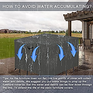 ABCCANOPY Waterproof Outdoor Patio Table Set Cover Lawn Patio Furniture Covers Heavy Duty UV Resistant Dust Proof Protective Covers, 60" Lx 60" Wx 23" H