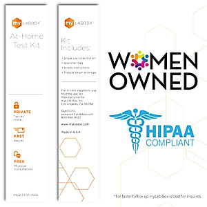 myLAB Box HIV Test Kit at Home - Easy & Convenient HIV-1/HIV-2 STD Test Kit for Men & Women - Accurate Results with Combo Antigen/Antibody Elisa - Finger Prick Blood Sample - FSA/HSA Eligible