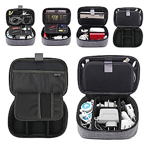 sisma Charging Cords Chargers Battery Travel Organizer (Grey) + Xbox One X|S Wireless Controller Travel Case (Black)