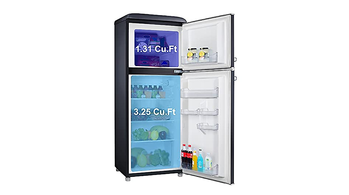 Galanz GLR46TBKER Retro Compact Refrigerator - Efficient Cooling