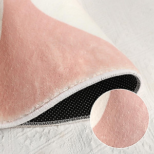 Sunflower Circle Carpet,Super Soft Cute Round Rugs,47" Pink Children Area Rugs,Furry Carpet for Teen's Room,Kawaii Carpet,Room Decor for Baby,Girls Bedroom Decor Rugs, FIPPLEY06088