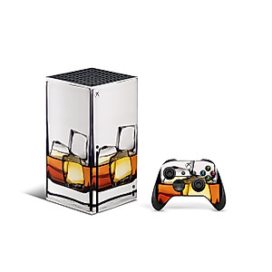 ZOOMHITSKINS Compatible with X1 Series X, Wine Glass Ice Whiskey, Durable, Bubble-free, Made in USA