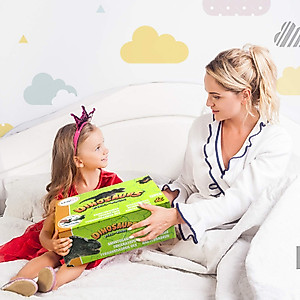 LIHAO 12 Pack Dinosaur Pull Back Cars with Jumbo Eggs, Filled Easter Eggs with Toy Inside for Easter Basket Stuffers, Party Favors, Egg Hunt Dinosaur Birthday Party Favors Supplies