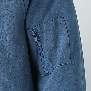 ADUWOAN Mens Winter Jackets Mens Leather Jacket Fur Coats Sherpa Jacket Clothes for Men Men's Stylish Winter Jacket Winter Coats for Men