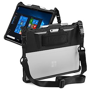 HZmeris Rugged Case for Surface Pro 8 Microsoft Cover Funda de tableta Lightweight Shockproof Case Pen Holder 13 inch Sleeve Tablet Shell 2021 Release Black