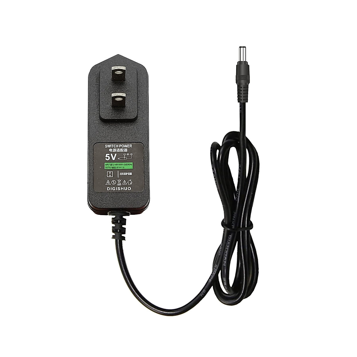 DIGISHUO DC 5V 1A 5W Power Supply Adapter Transformer Switch AC 110V/220V to DC 5V 1amp Switching Converter LED Driver for LED Strip Light CCTV Camera Security System (5V 1A 5W)