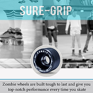 Sure-Grip Zombie Wheels Roller Derby Speed Skating (Max Black 92A)