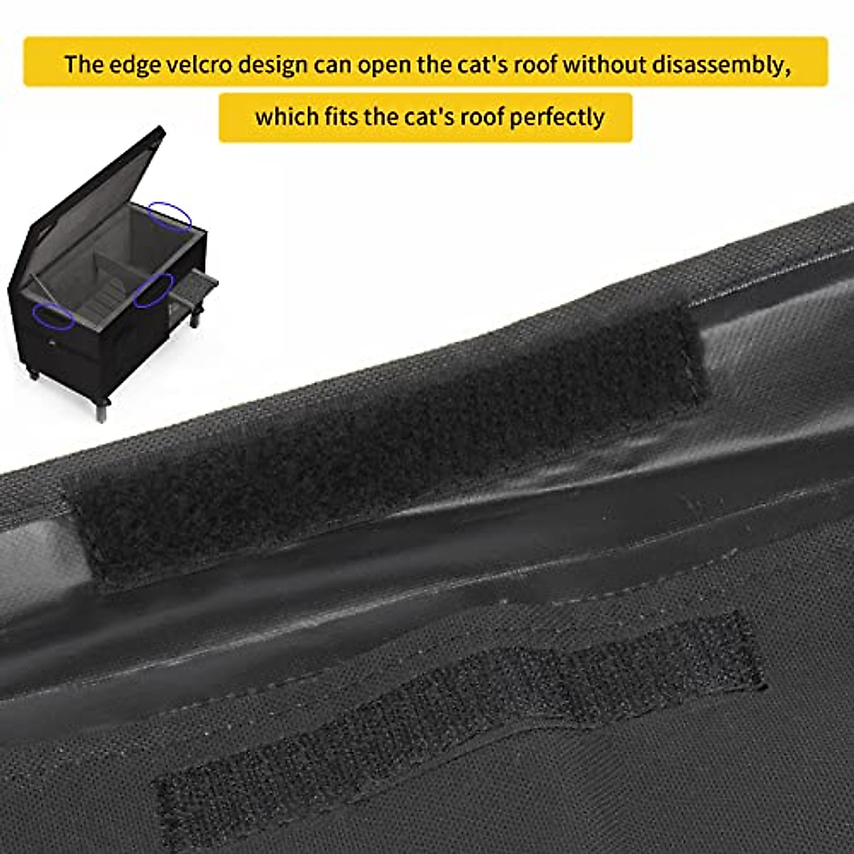 Cat House Cover Outdoor Winter,Feral Cat House Cover Weatherproof -35x22.4x20in (Only Cover)