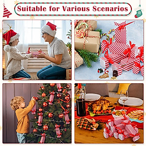 LEMESO 24PCS Christmas Candy Boxes, Xmas Paper Boxes with Ribbon Candy for Sweets, Chocolate, Decoration Gift Boxes Party Favor Boxes for Xmas, Wedding Party Wrap Bag