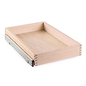 Mulush Pull Out Cabinet Organizer, Soft Close Wood Drawer Storage Slide Out Shelves for Kitchen, 14”W x 21”D, Requires At Least 15.5” Cabinet Opening, Finished