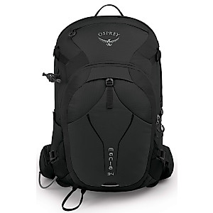 Osprey Manta 34L Men's Hiking Backpack with Hydraulics Reservoir, Black, One Size
