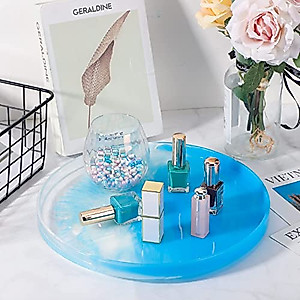 Rolling Tray Mold for Resin, Gartful Large Round Serving Tray Mold with Edges, Plate Silicone Epoxy Casting Mold for Agate Tray, Serving Board, DIY Jewelry Holder, Fruit Snack Tray, Home Decoration