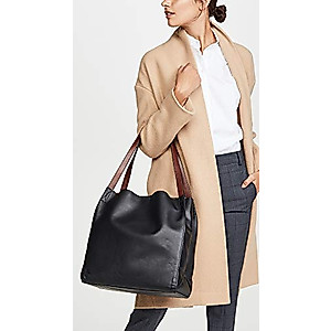 rag & bone Women's Passenger Tote, Black/Olive Night, One Size