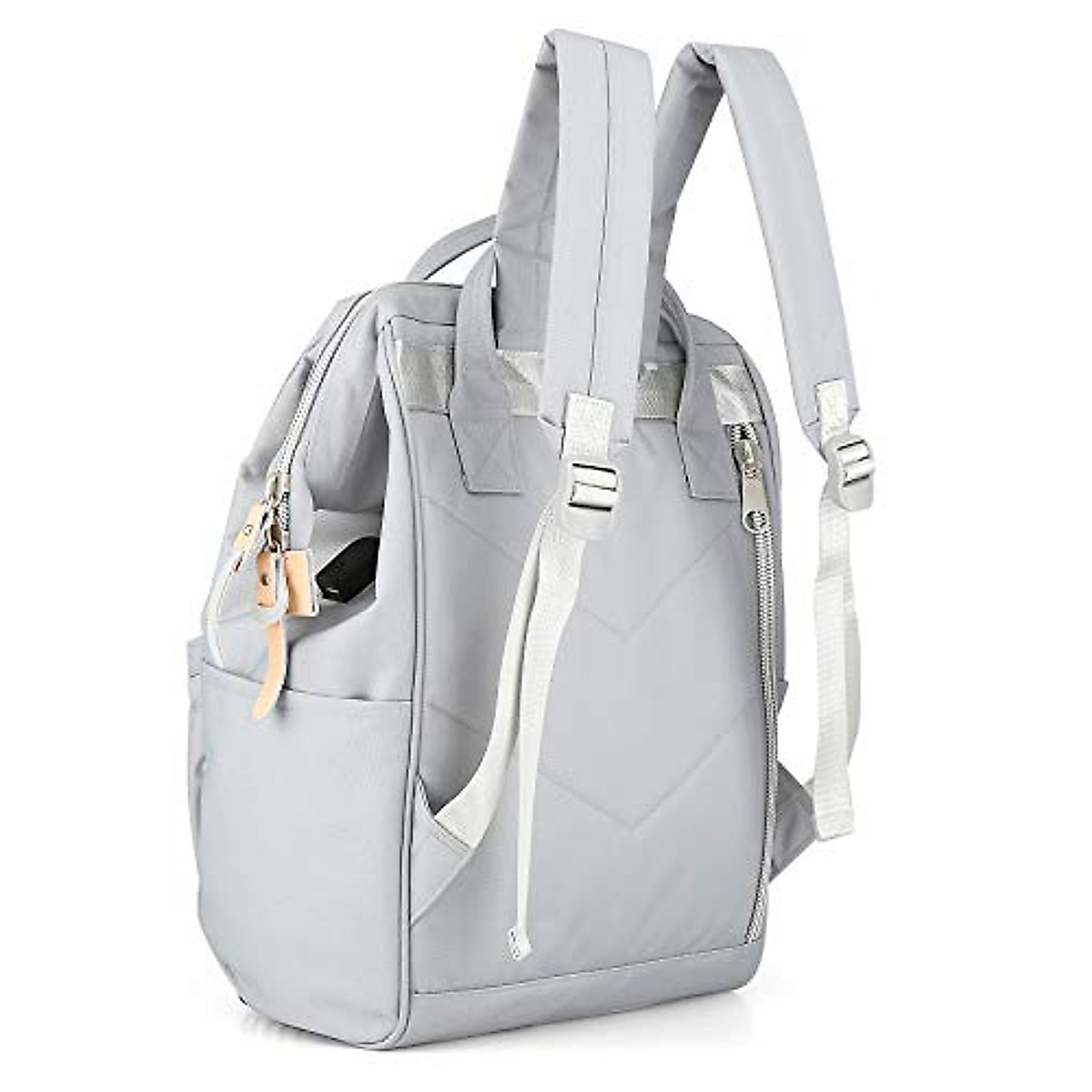 himawari Laptop Backpack for Women&Men Travel Backpack With USB Charging Port Large Business Bag Water Resistant College Bag Computer Bag Doctor Bag(1881-Grey)