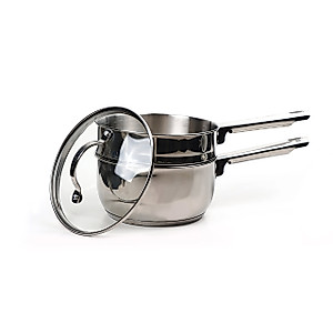 RSVP International Induction Double Boiler, 1 Quart, Multi Color