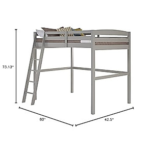 Camaflexi High Bed Loft, Full, Grey (Model: T1404F)