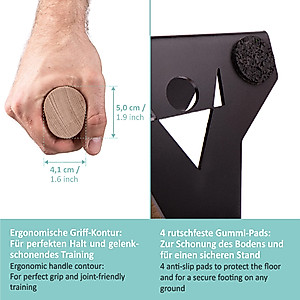 PULLUP & DIP Wooden Parallettes, Low or Medium Gymnastic Bars Handstand Bars With Ergonomical Wooden Handle, Parallette Bars For Calisthenics (LOW (height 4 in))