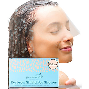 Eyelash Shield Shower Visor For Adults - 100 Eye Shields for After Surgery Shampoo, Microblading Supplies Permanent Makeup Supplies - Lash Guard - Eyelash Protector - Eye Shield After Cataract Surgery