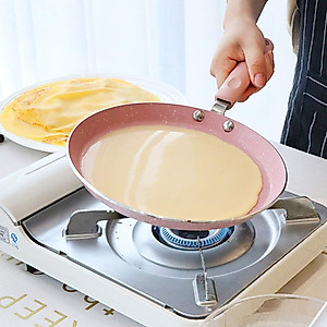Hemoton Frying Pan Aluminum Non-Stick Pan No Stick Pan Crepe Pan Tortillas Pan Metal Pans Mini Nonstick Pan Nonstick Skillet Non Stick Pan Kitchen Gadget Pancake Skillet Pizza Plate Egg