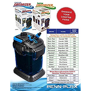 Penn-Plax Cascade Optimizer Pre-Filter for Aquarium Canister Filters – Universal Fit, Connection, and Function – More Efficient Filtration for Your Fish Tank