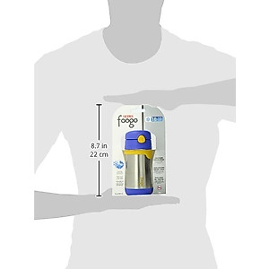 Thermos Foogo Vacuum Insulated Straw 10 oz Bottle, Blue (BS535BL003)