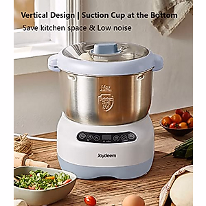 Joydeem Electric Dough Maker with Ferment Function, Microcomputer Timing, Face-up Touch Panel, 6.6Qt, 304 Stainless Steel, JD-HMJ7L