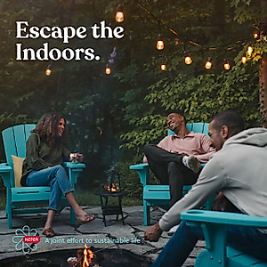 Keter Rio 3 Piece Resin Wicker Patio Furniture Set with Side Table and Outdoor Chairs, Brown