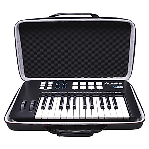LTGEM Controller Case for Alesis V-Mini - 25-Key USB MIDI Keyboard Controller, Hard Storage Travel Protective Carrying Bag