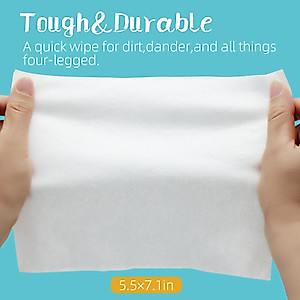 Pet Hypoallergenic Wipes,Extra Thick Cat Wipes for Cleaning Pet's Paws,Ears,Butt,Face and Eyes,Portable Organic Paw Wipes for Cats,Ideal for Home or Trave (320 Count (Pack of 4))