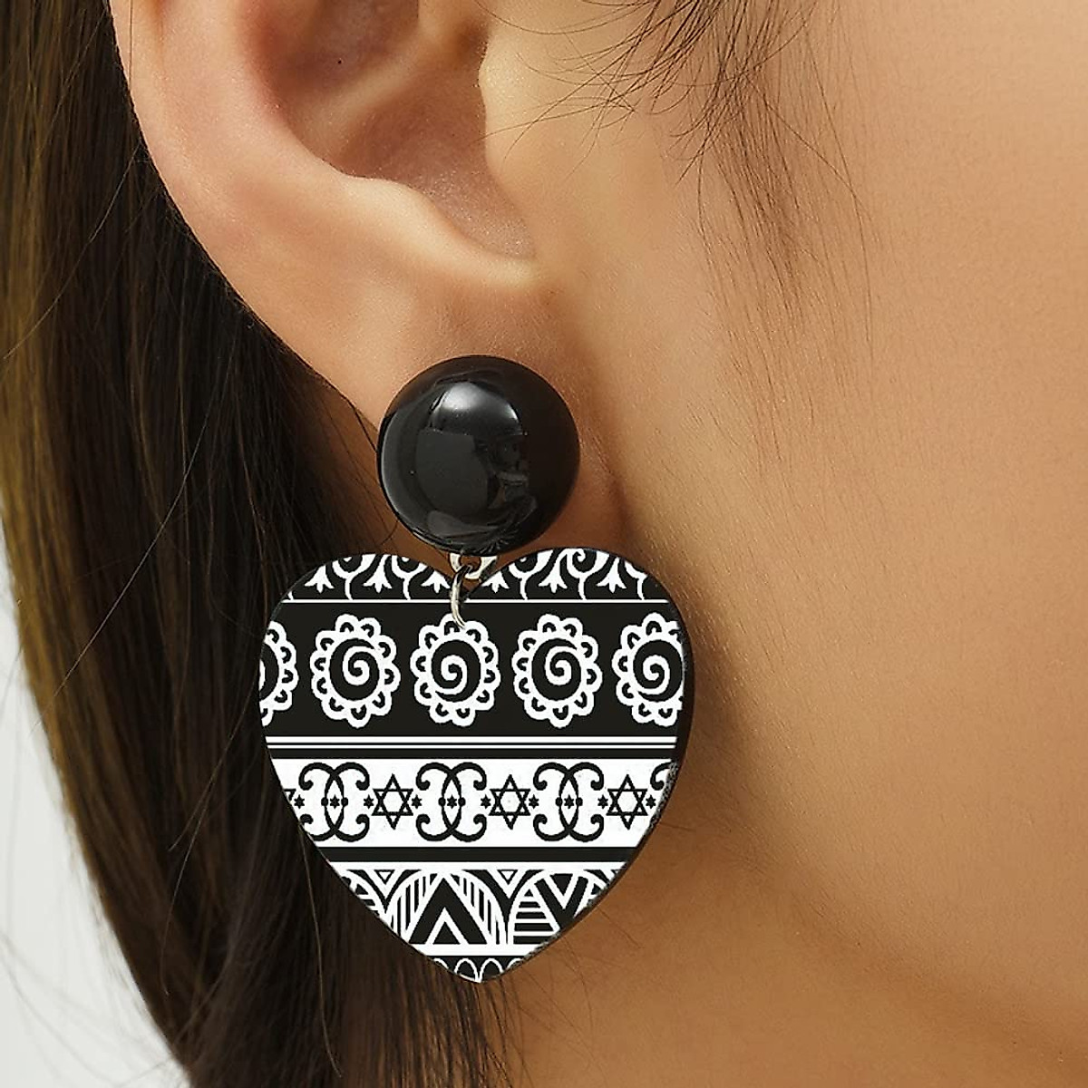 Silk Screen Stencils for Polymer Clay, Reusable Silkscreen Print Leaf Flower Polymer Clay Silkscreen Tool for Printing on Clay & Other Jewelry Clay Earrings Decoration