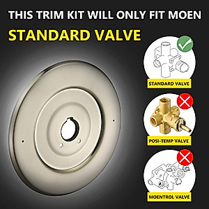 Escutcheon Replacement for Moen 16090 Chateau Collection, for One-Handle Tub and Shower Faucets, Brushed Nickel