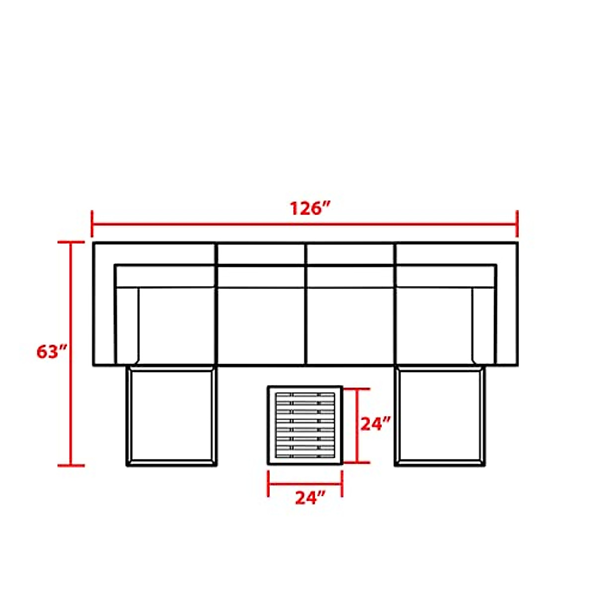 TK Classics Florence 7 Piece Outdoor Wicker Patio Furniture Set, Navy