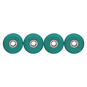 Teak Tuning Apex 71D Urethane Fingerboard Wheels, New Street Shape, 7.7mm Diameter, Ultra Spin Bearings - Made in The USA - Teak Teal Colorway