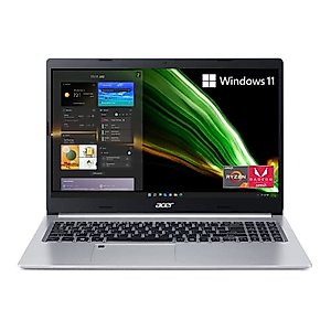 Acer Aspire 5 A515-46-R3CZ Slim Laptop | 15.6" Full HD IPS | AMD Ryzen 7 3700U Quad-Core Mobile Processor | 8GB DDR4 | 256GB NVMe SSD | WiFi 6 | Backlit KB | Fingerprint Reader | Windows 11 Home