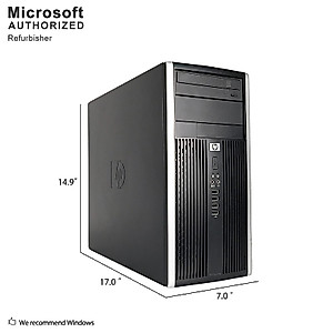 HP Compaq Pro 6200 Tower Desktop PC, Intel Core i3-2100 3.1GHz, 8G DDR3, 500G, WiFi, Bluetooth 4.0, DVD, Windows 10 64-Multi-Language Support English/Spanish/French (Renewed)