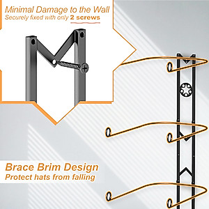 BEGULF 8 Pieces Cowboy Hat Organizer Hangers for Wall, Western Hat Rack Wall Mounted with Decorative Star, 2 Pack Metal Cowboy Hat Holder for Western, Cowboy, Beach, Fedora, Sun Hats