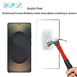 Ailun Glass Screen Protector for Galaxy S25 Ultra [6.9 Inch] 3Pack + 3Pack Camera Lens Tempered Glass Fingerprint Unlock 0.25mm Ultra Clear Anti-Scratch Case Friendly [Not For S25/S25 Plus]
