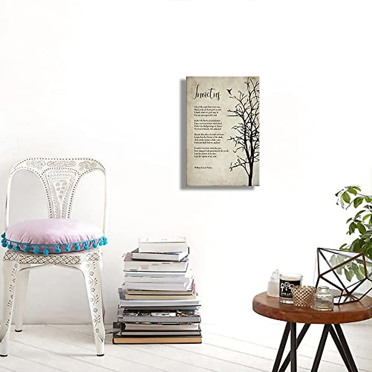 Invictus Poem Wall Art - Motivational Canvas Prints 12x18 Inch