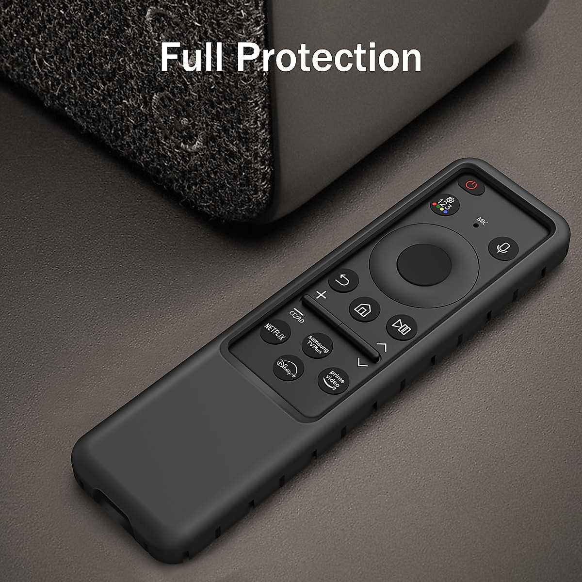 Fintie Case for Samsung Smart Solar Cell Remote 2024 2023 TM2360F / TM2361F / TM2360E / TM2361E BN59-01436A BN59-01432A BN59-01432J, Light Weight Anti Slip Shockproof Silicone Cover, Black