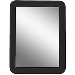 CEREM Locker Mirror Magnetic for Boys or Girls Locker, Black 5" x 7" - Real Glass Magnetic Mirror for School Locker, Office, Home