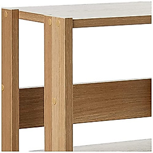 IRIS OHYAMA USA 3 Tier Open Bookshelf Bookcase for Small Spaces, Farmhouse Bedroom, Office, Living Room, Indoor Shelf for Home Décor, Books, Plants and More, 16 inch, MED, Natural