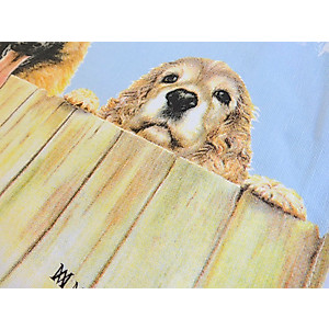 Samuel Lamont, K-9 (Canine) Dogs Kitchen/Tea Printed Towel, Imported, Linen-Cotton Blend