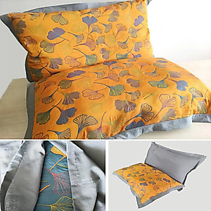 Ginkgo Queen Quilt Bedding Set 3 Piece Lightweight Cotton Queen Bedspread Coverlet Set for All Season Soft Reversible Quilt Set (Includes 1 Quilt, 2 Pillow Shams)