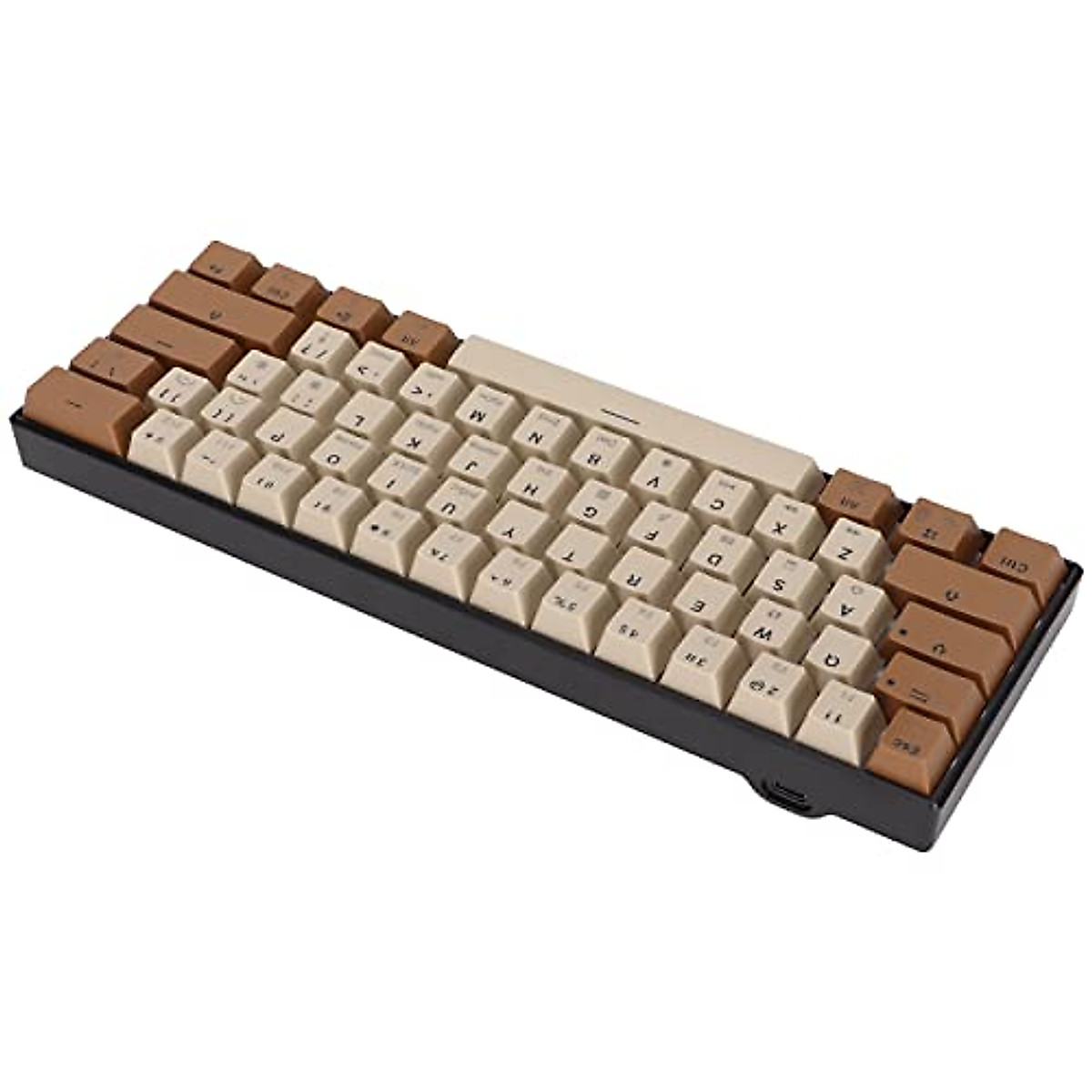 Zyyini 61keys Mechanical Keyboard,Line Separation Typ C Gaming Keyboard Mixing Light Ergonomics Key,Computer Keyboard for Win2000, ME,XP, Vista,Win 7,HarmonyOS, Win 8,Win 10,Android,OS X(Green axis)