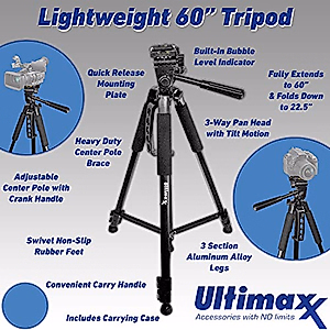 Olympus OM-D E-M1 Mark III Mirrorless Camera (Body Only) + SanDisk 64GB Extreme SDXC, Spare Battery, Lightweight 60” Tripod, Ultra-Bright 160 LED Video Light with Diffusers & Much More (21pc Bundle)