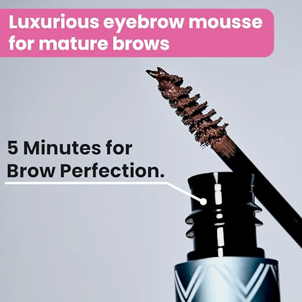 Prime Prometics PrimeBrow Complete – 3-in-1 Eyebrow Care for Mature Women – Eyebrow Mousse Tints, Magic Spoolie Brush Shapes, Eyebrow Growth Serum Fills Bald Spots (Taupe)