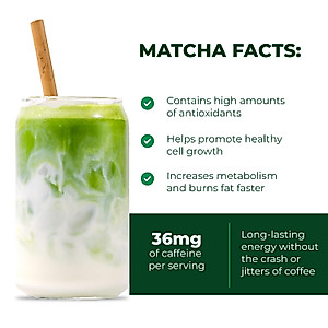 Tenzo Matcha Green Tea Powder Original Blend (1.06 Ounce) with Whisk Drink Mixer