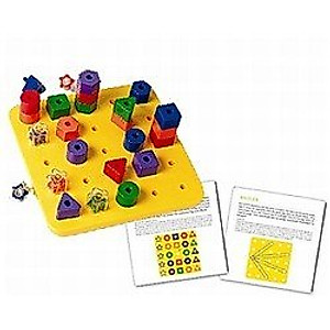 Discovery Toys Giant PEGBOARD with Stacking Shapes & Activity Cards| Kid-Powered Learning | STEM Toy Early Childhood Development 19 Months and Up