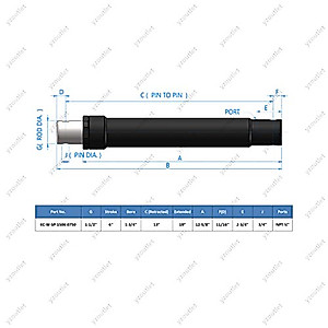 1.5" X 6" Stroke, Replacement Snow Plow Cylinder Fits Western Plow (Brand New)