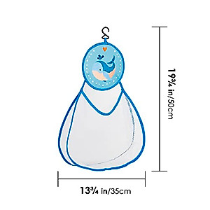 DODAMOUR 2 Packs Mesh Bath Toy Organizer, Toy Storage Pockets for Baby with Hooks, Bathroom Toy Holder Caddy Bag